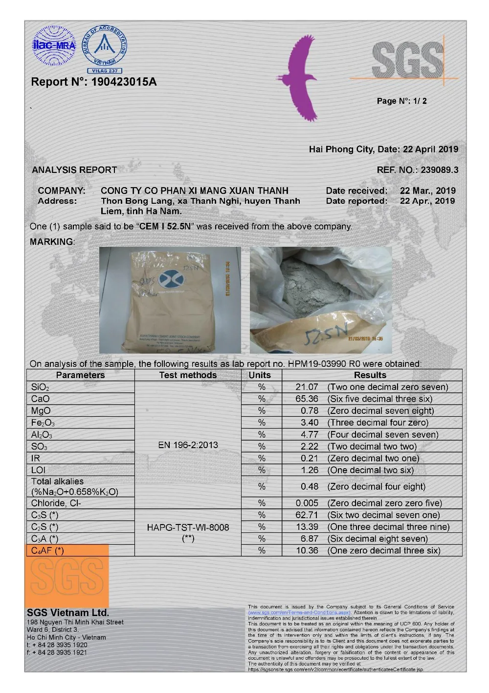Wholesale Portland Cement 52.5N CEM I - Rapid Hardening