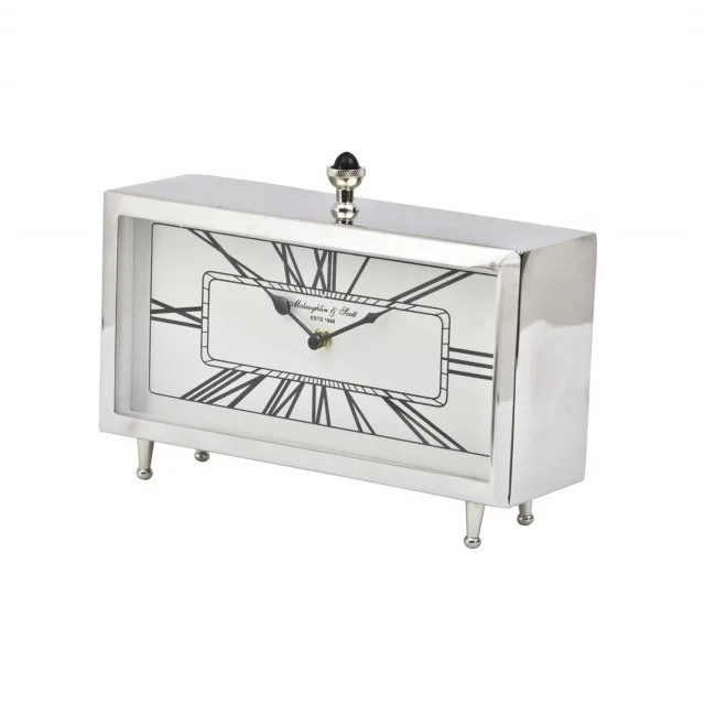 Table Clock Hood Style Table Clock Desk Hourglass Iron Brass Desk ...