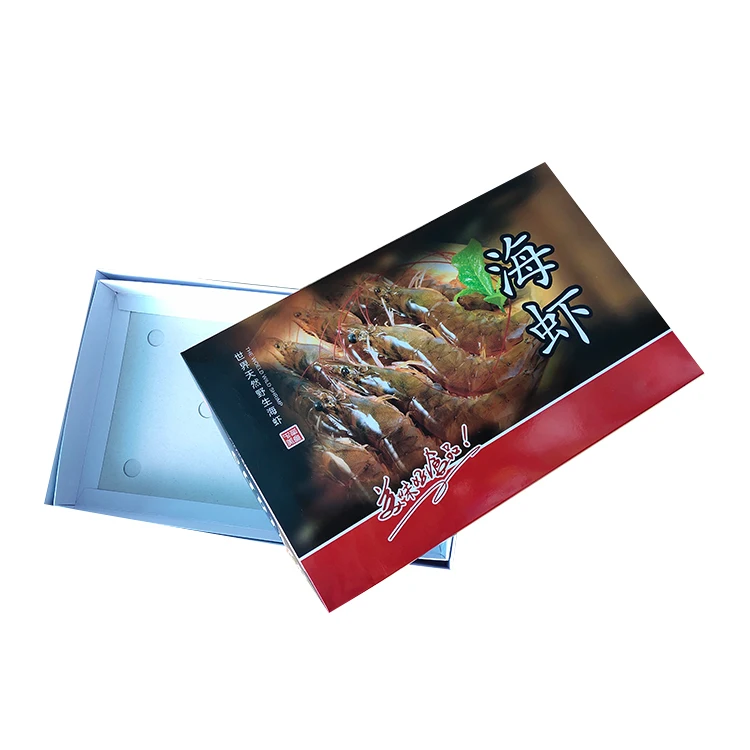 High Quality Cheap Seafood Shrimp Food Boxes Flat Coated Wax Frozen ...