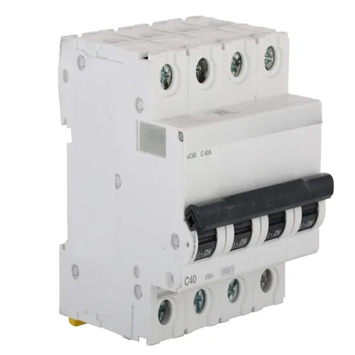 Reve 40 Ampere 4 Pole MCB Circuit Breaker for High Voltage - White ...