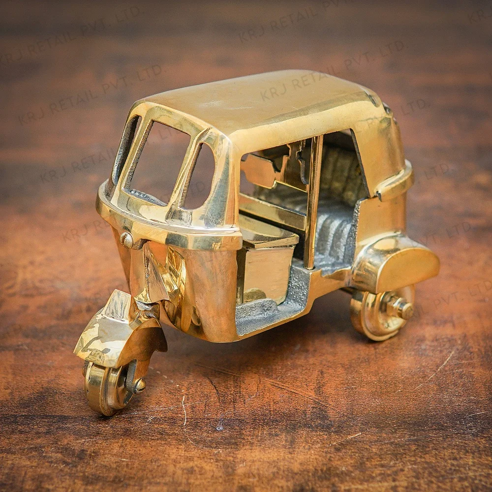 Brass Indian Auto Rickshaw Model Showpiece For Home Office Desk Table Decor Gift 5" - Buy Auto ...