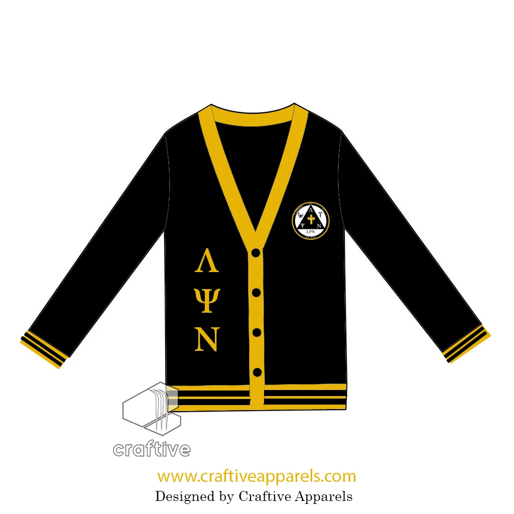 Lambda Psi Nu Sorority Cardigan Sweater| Alibaba.com