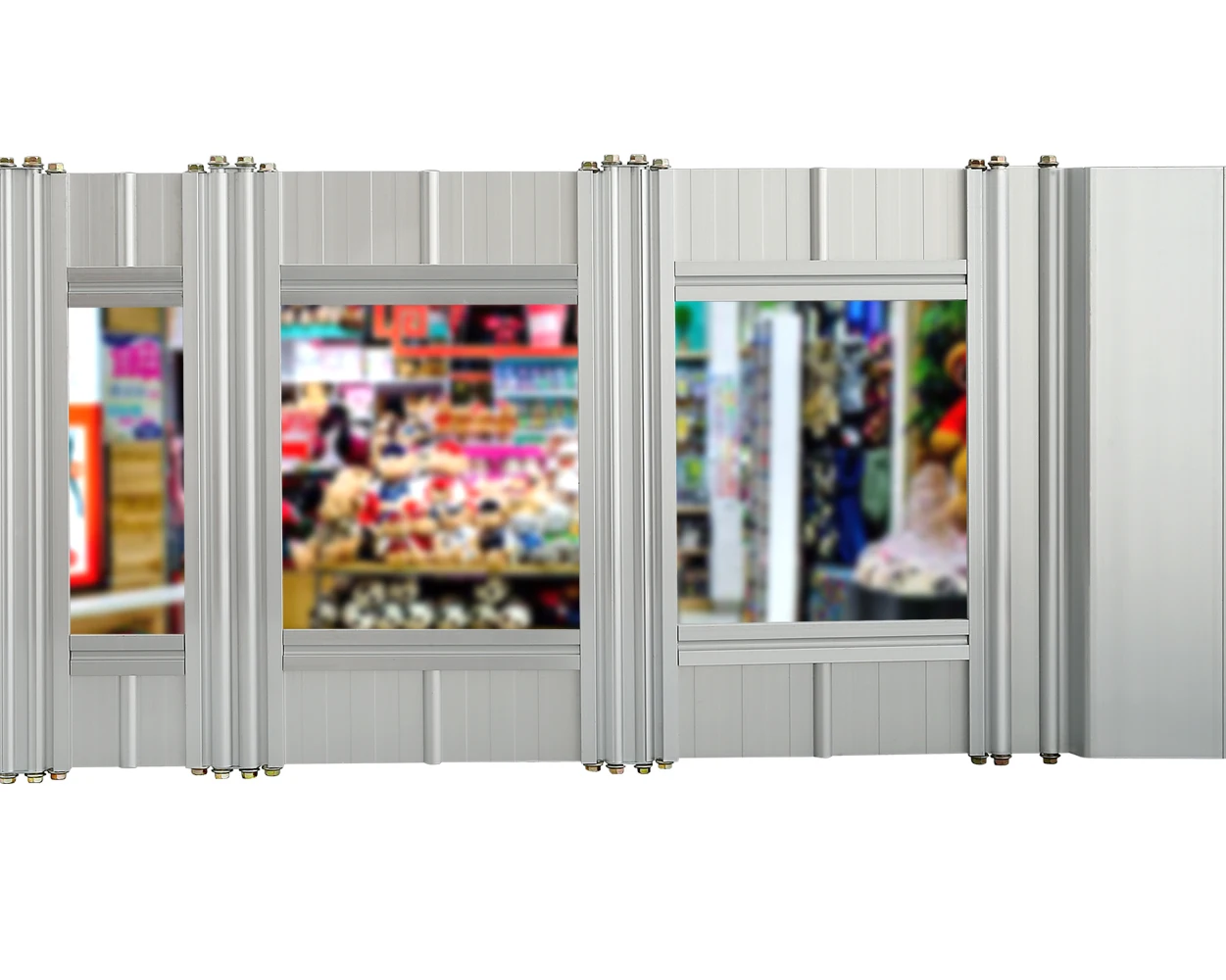 Commercial Transparent PVC Sliding Doors | Aluminum Frame Accordion ...