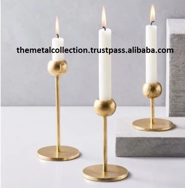 Modern Metal Candle Holder Set of 3 Pcs for Home Tableware and ...