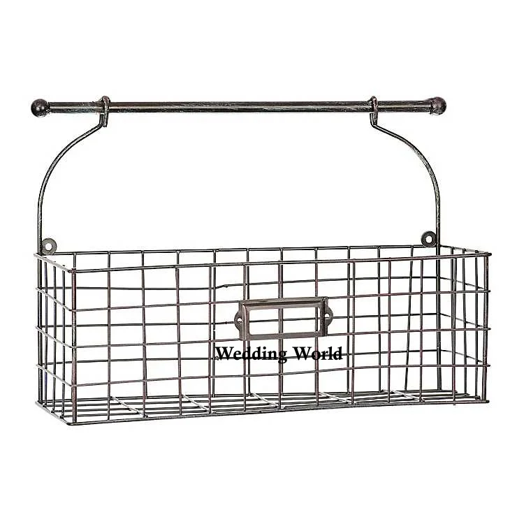 Two Tier Metal Wall Basket Classic Stylish handmade Designer Basket ...