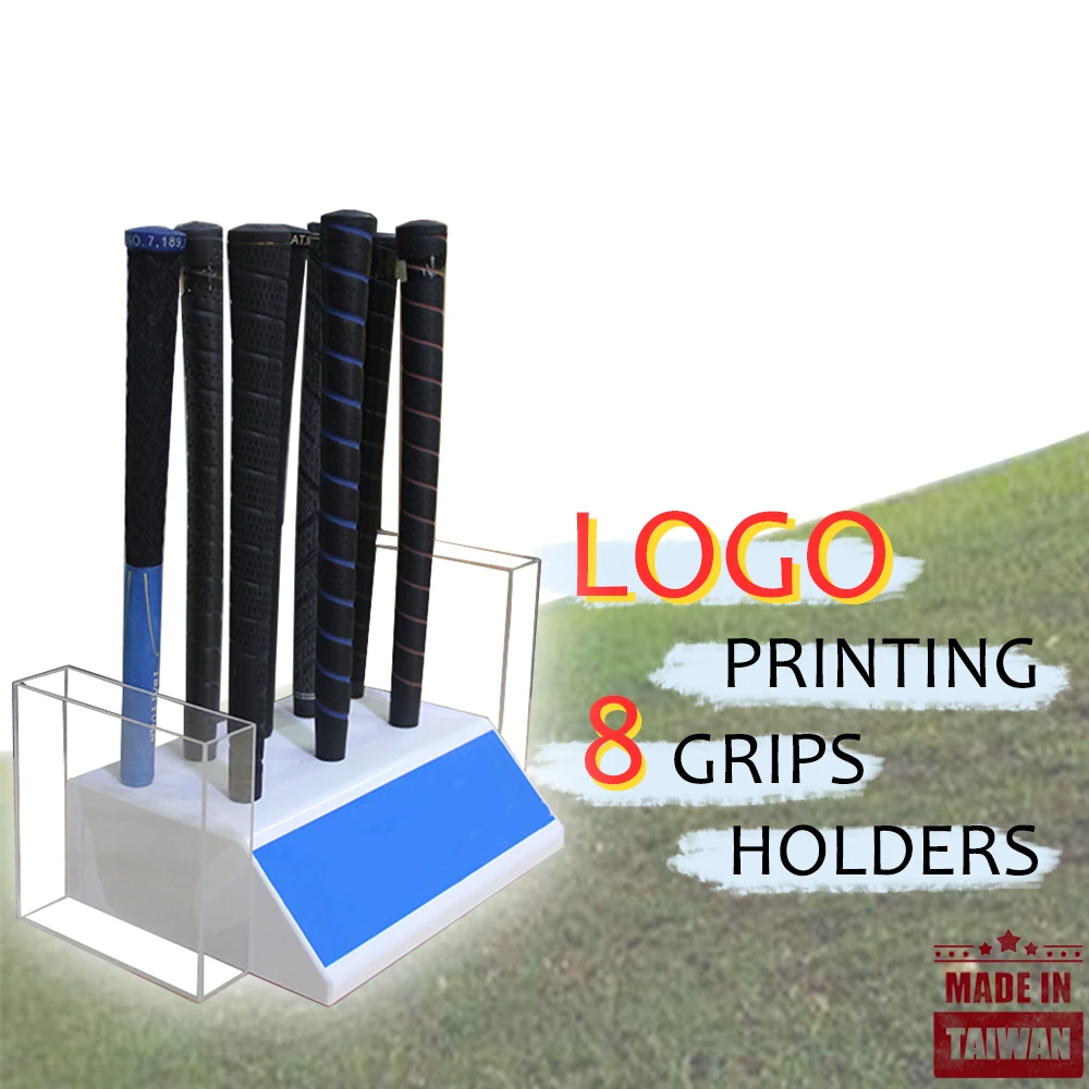 Acrylic Golf Grip Display Stand - 8 Holders & Customizable