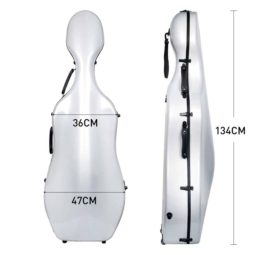 NAOMI Full Size Cello Hard Case - Carbon Fiber Protection