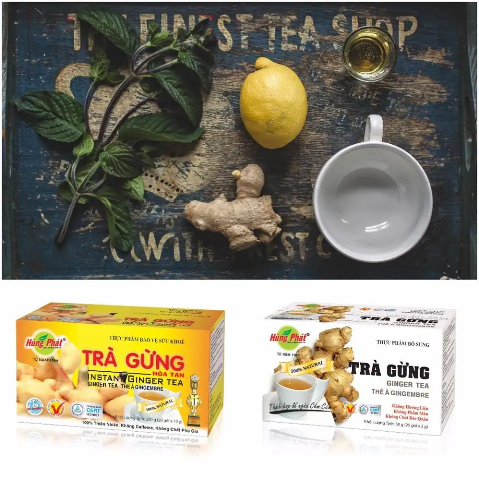 Instant Ginger Tea Flavored Organic Tea Blended Fresh Bag Gift Packing ...
