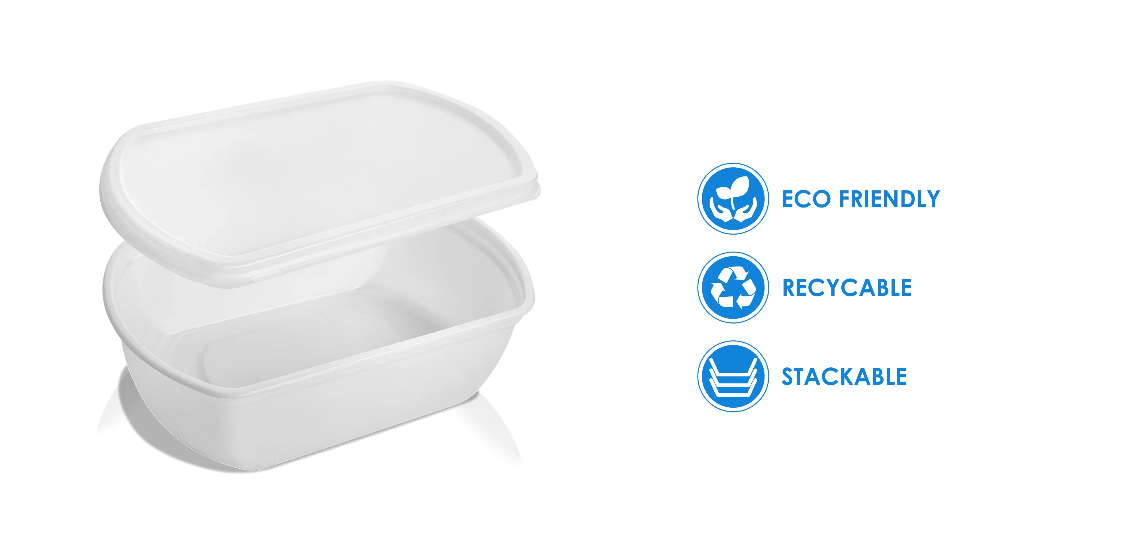 White Rectangular Plastic Ice Cream Container With Lid Ps 1007 - Buy ...