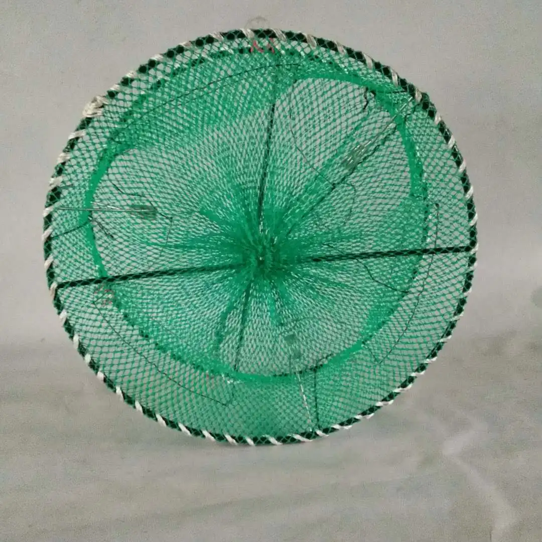 Collapsible Round Crab Pot 6 Strands Pe Coating Steel Frame Size 50*20 ...