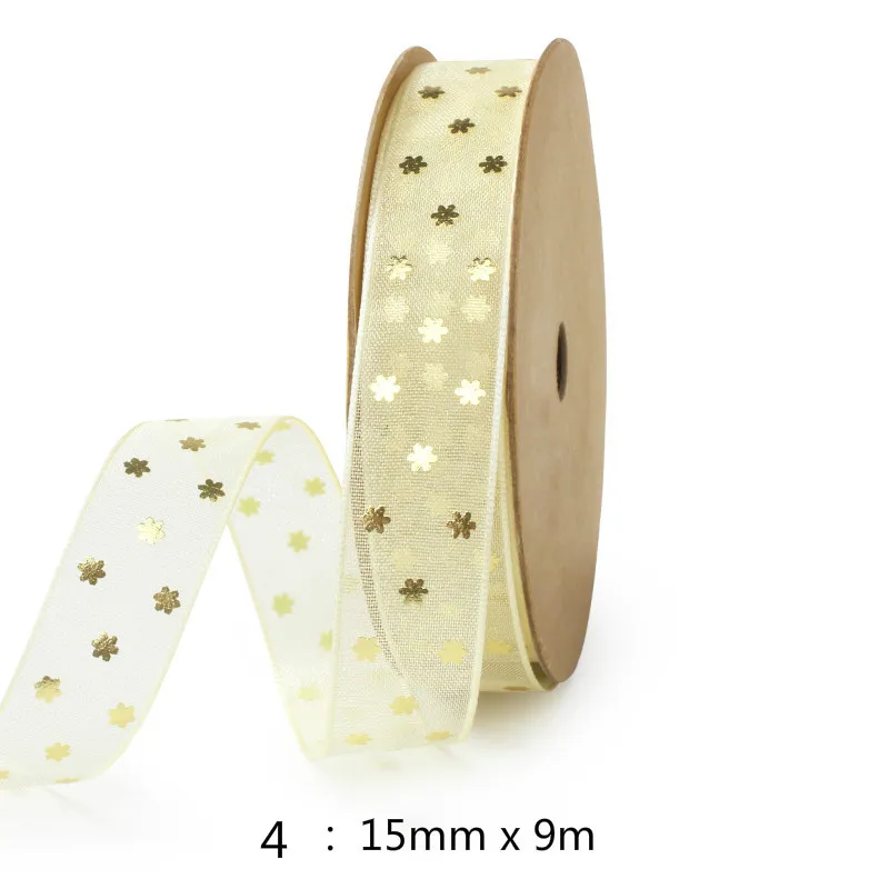 Custom Logo Polyester Name Printed Logo Organza Ribbon For Gift Packing ...