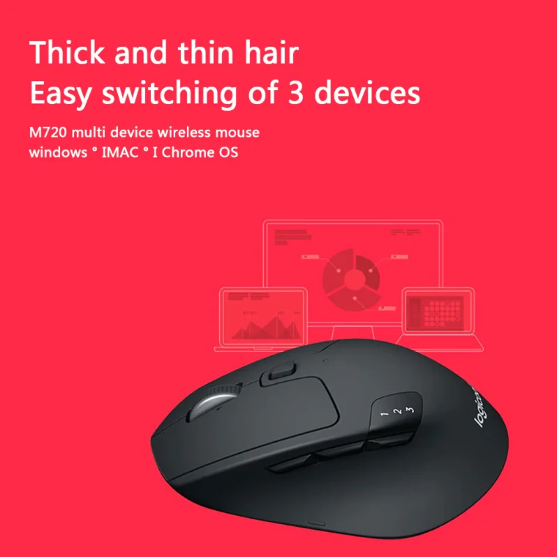 Logi Tech M720 Rechargeable Wireless Mouse Excellent Dual Mode 2.4g Usb ...