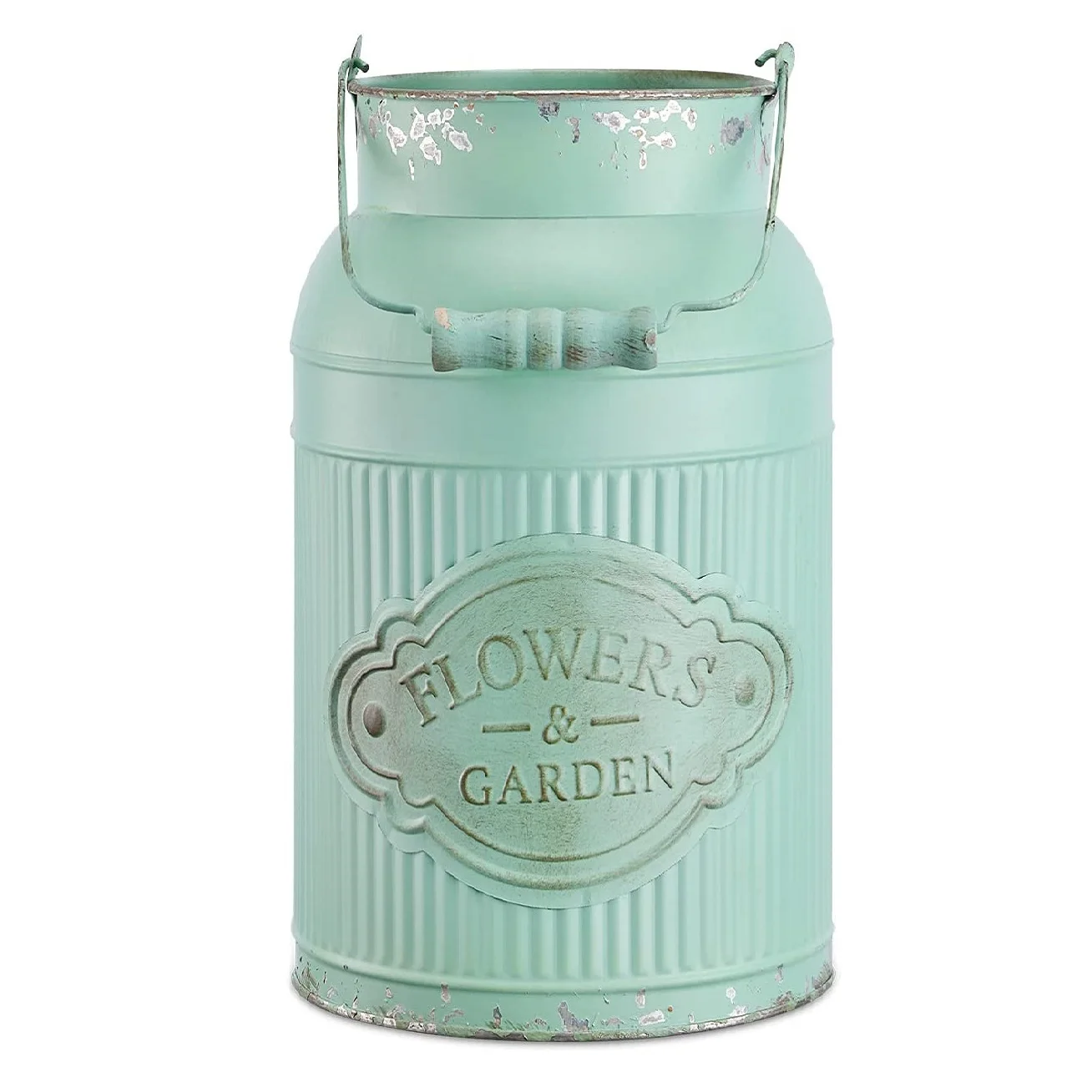 Rustic White Galvanized Milk Can High Quality Handmade Designer Planter ...