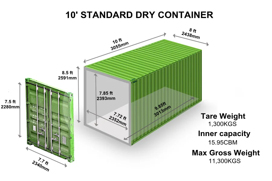 2020 New 10ft Standard Iso Shipping Container For Sale - Buy 10ft ...