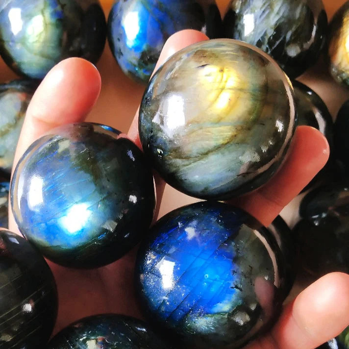 Purple Labradorite Cabochons Ocean Jasper Sphere Sparkle Quartz Stone ...