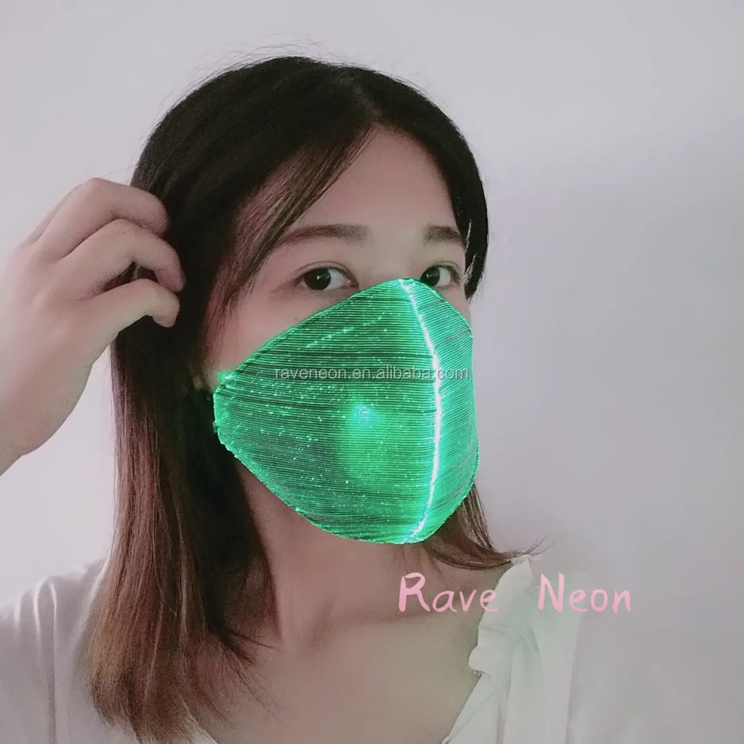 2020 Hot Selling Led Fiber Optic Masks Usb Led Luminous Multi-color ...
