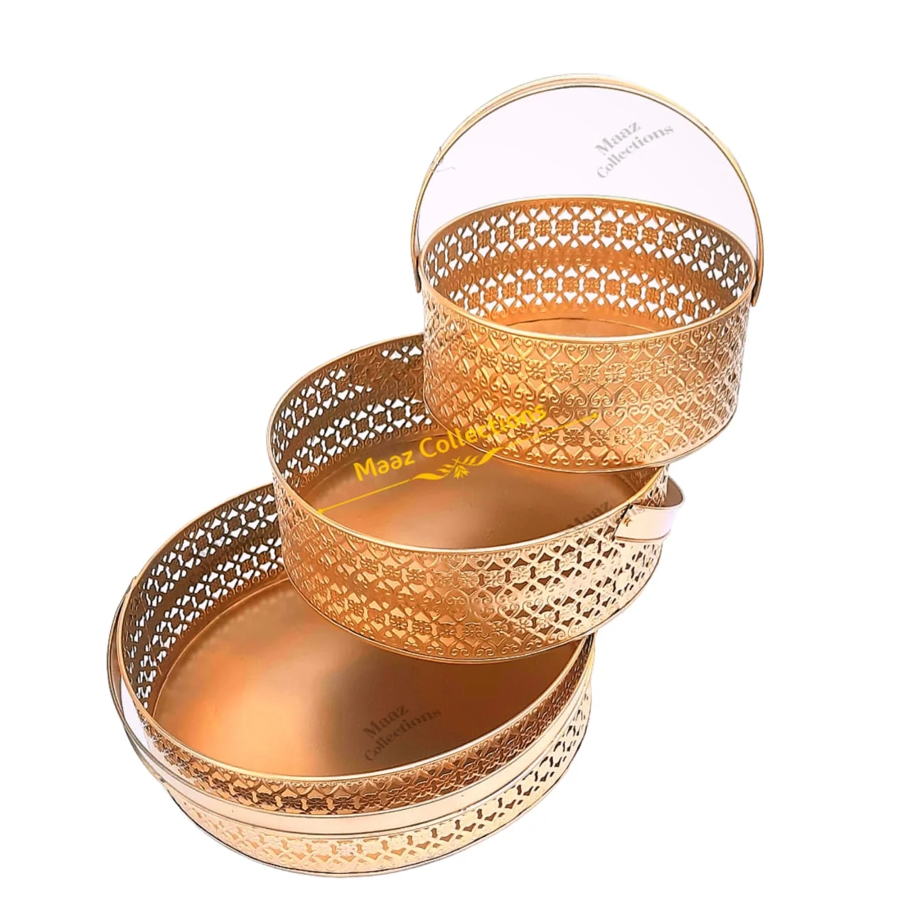 Iron Metal Decorative Storage Sheet Basket With Handle For Christmas ...