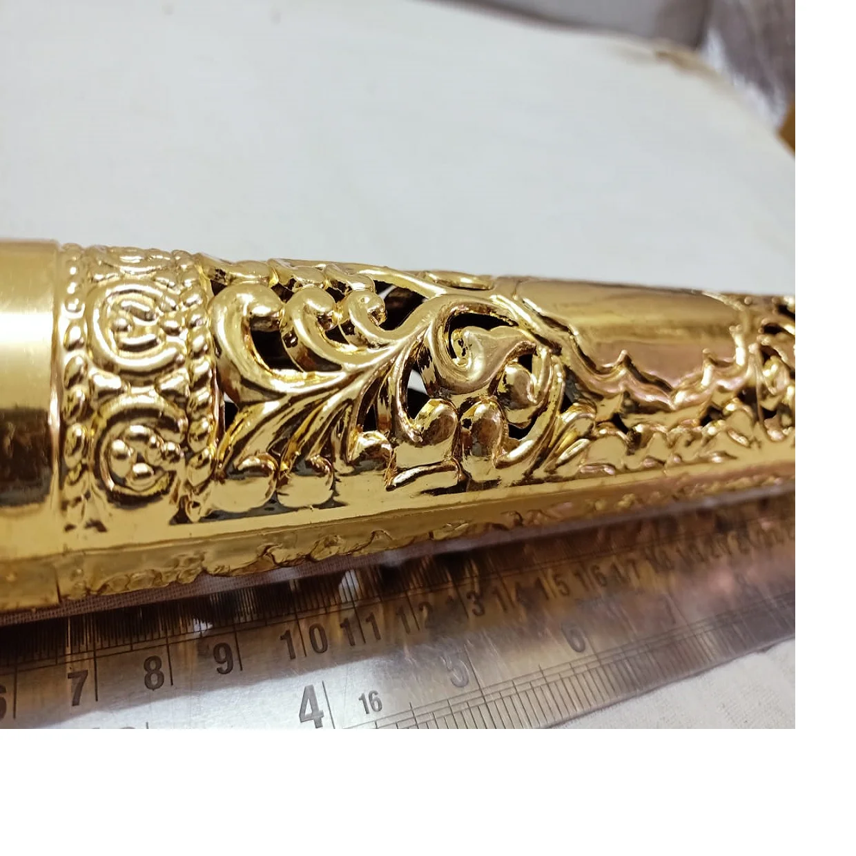 Custom Made Laser Engraved Gold Scroll Tubes for Invitations