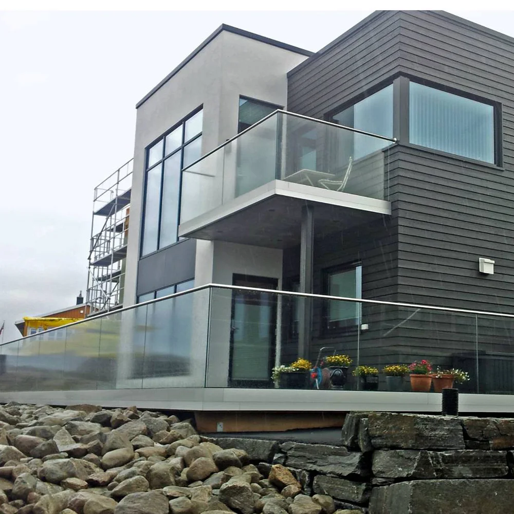 Side Mount Aluminum U Channel Glass Railing for Balcony| Alibaba.com