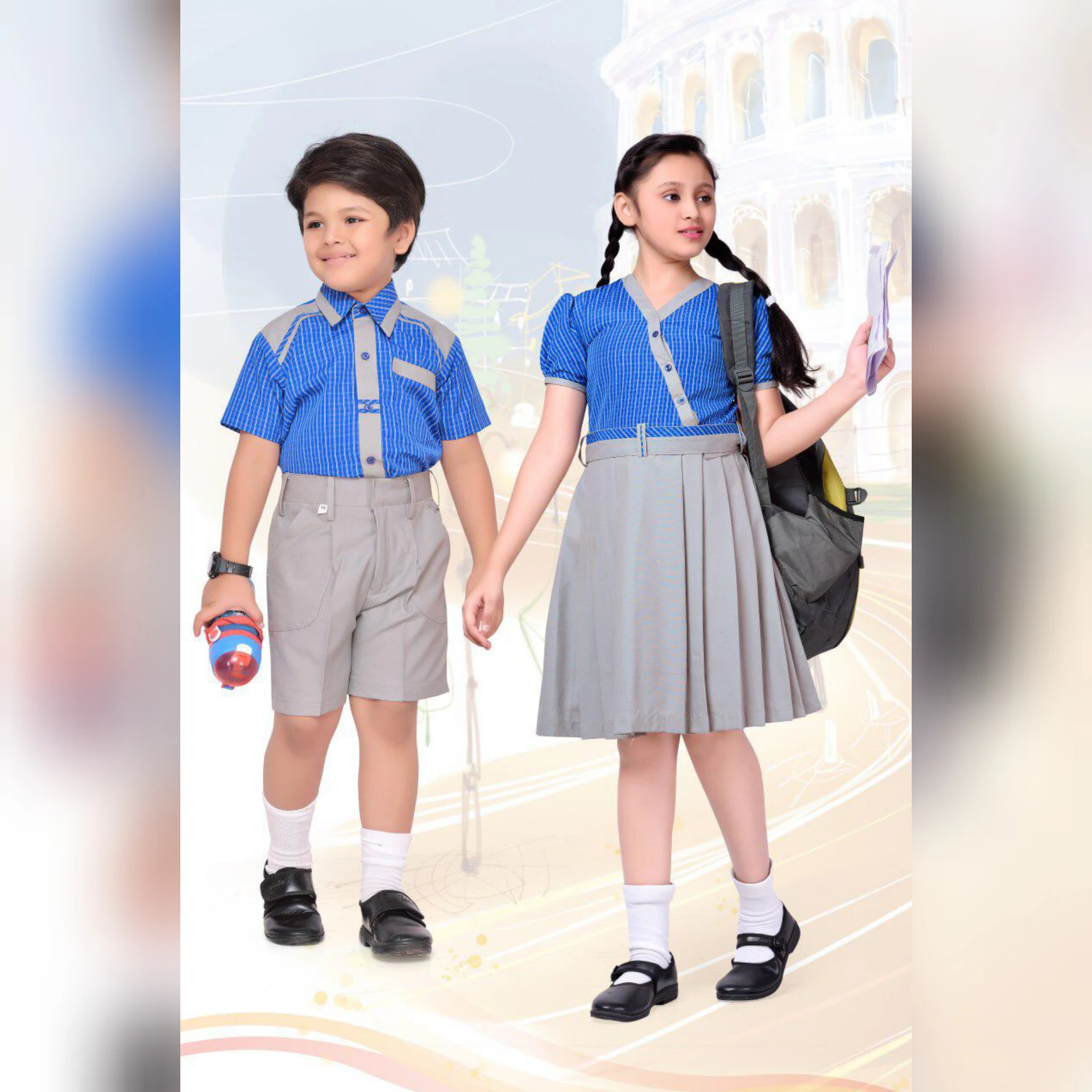 Designer Check School Uniform For Kindergarten Kids Buy Sports Wear designer-check-school-uniform-for-kindergarten-kids-buy-sports-wear