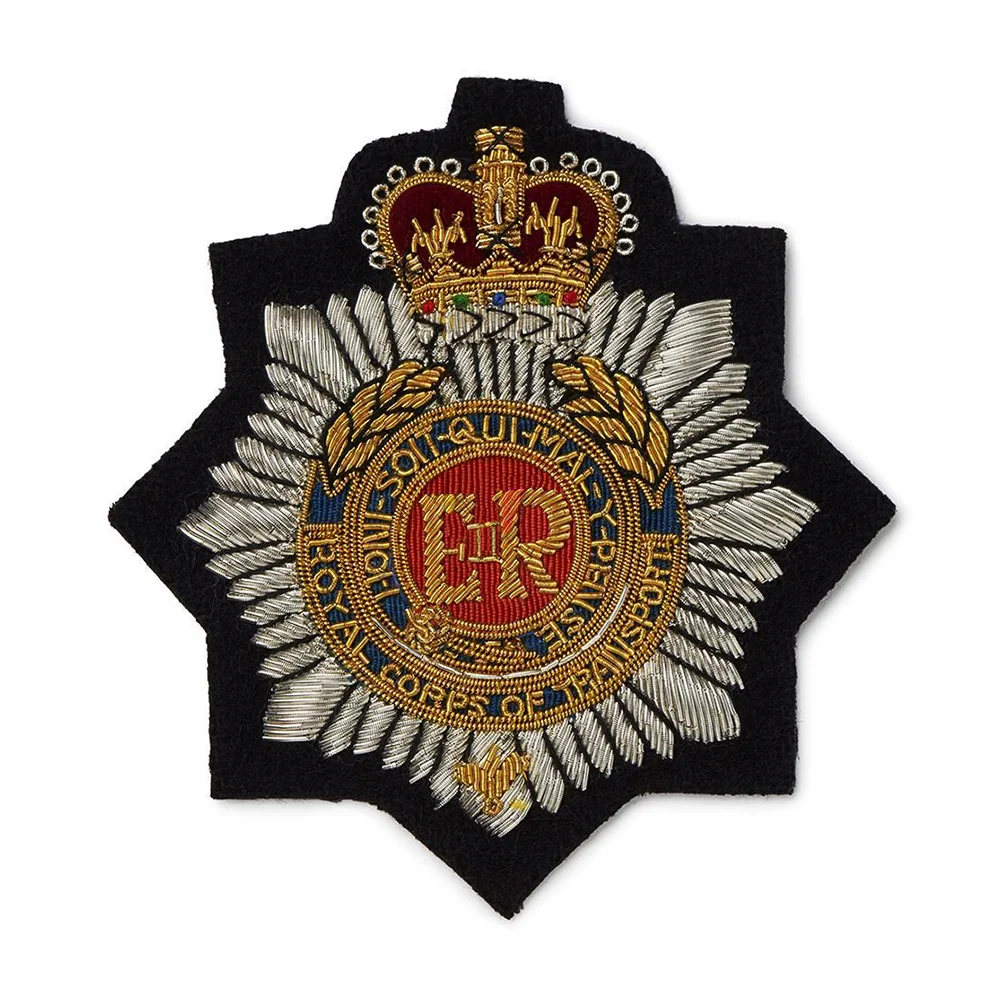 Hand Embroidery Bullion Badges Embroidered Patch Metallic Wire Thread ...