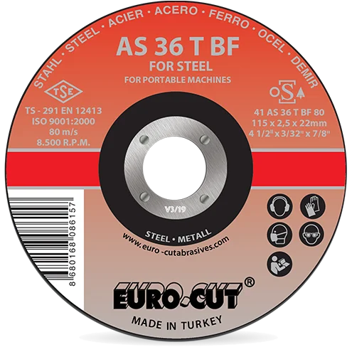 EUROCUT EN12413 STANDARD INOX Cutting Disc 4.5'' 115x3mm