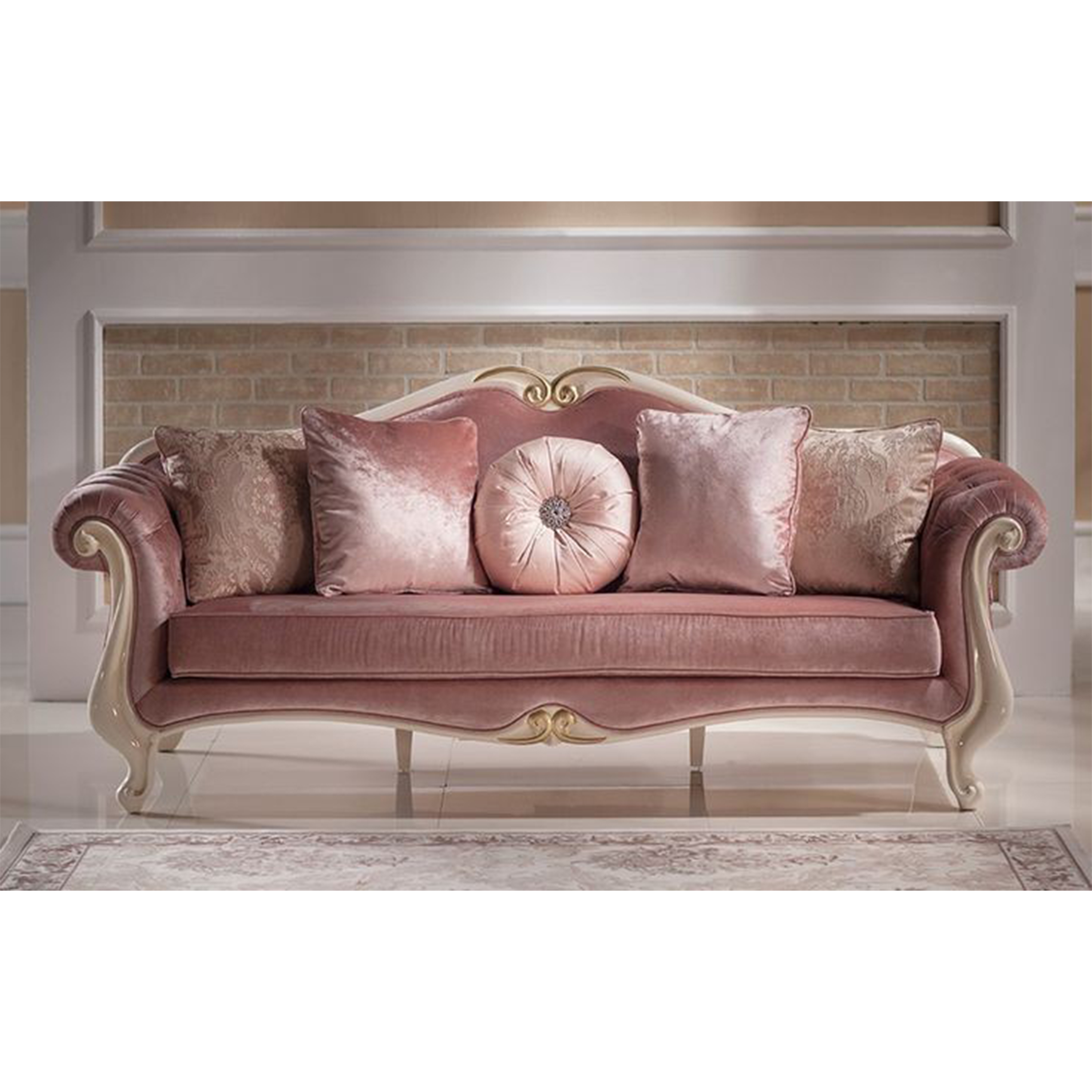 French Classic Style Living Sofa Made From Solid Wood For Living Room ...