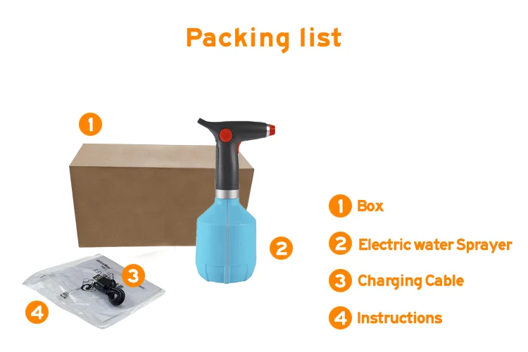 1l Usb Charging Battery Water Spray High Pressure Electric Water ...