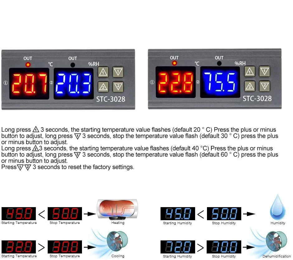 Temperature Humidity Stc 3028 Controller - Buy Low Cost Stc3028 For ...