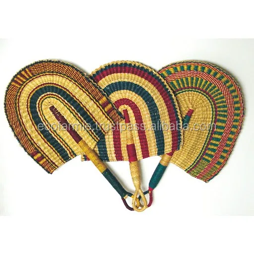 Seagrass African Natural Hand Fans Handheld Fan Made Of Straw Raffia ...