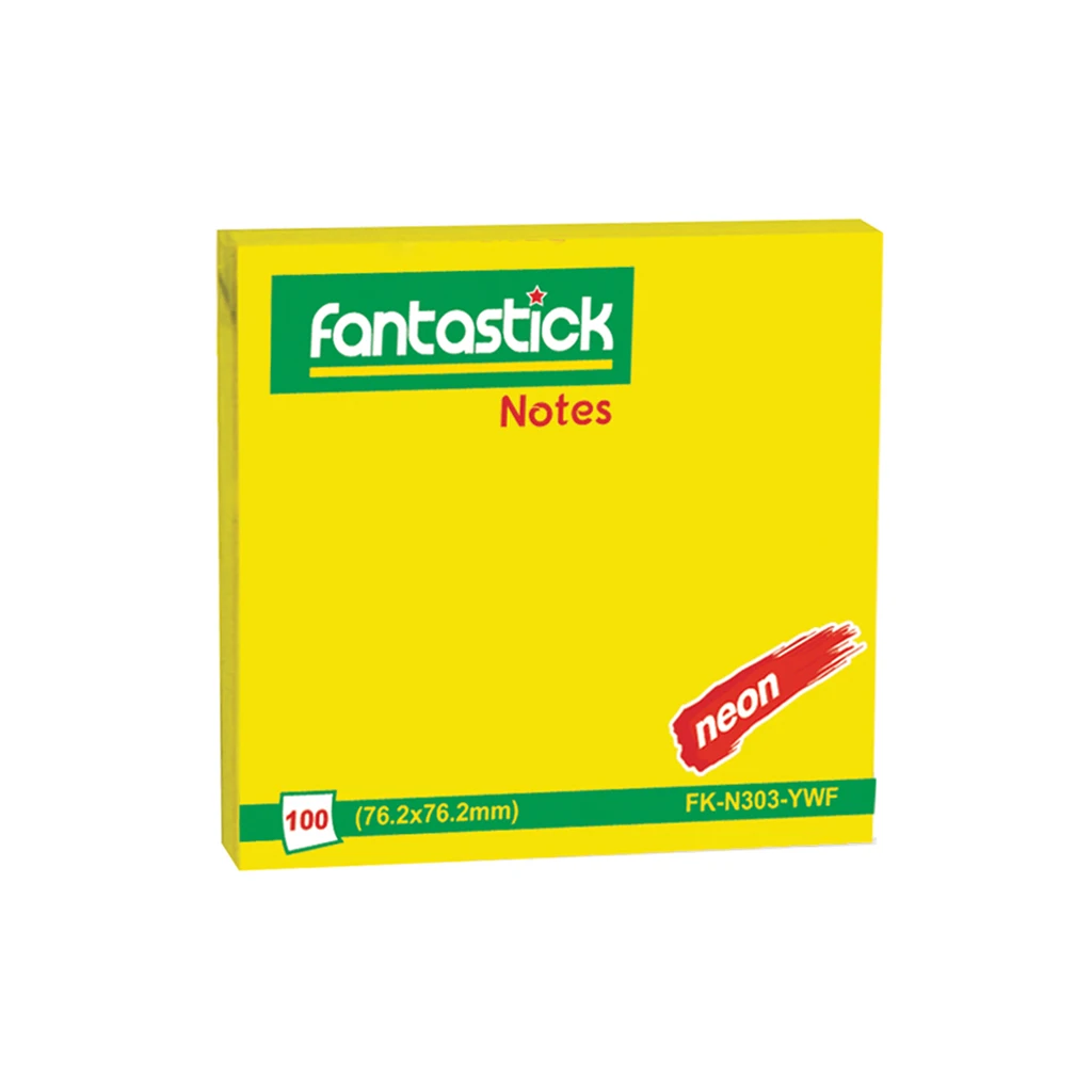 Fluorescent Color Sticky Notes Fantastick 3x3 Inch-100 Sheets - In 5 ...