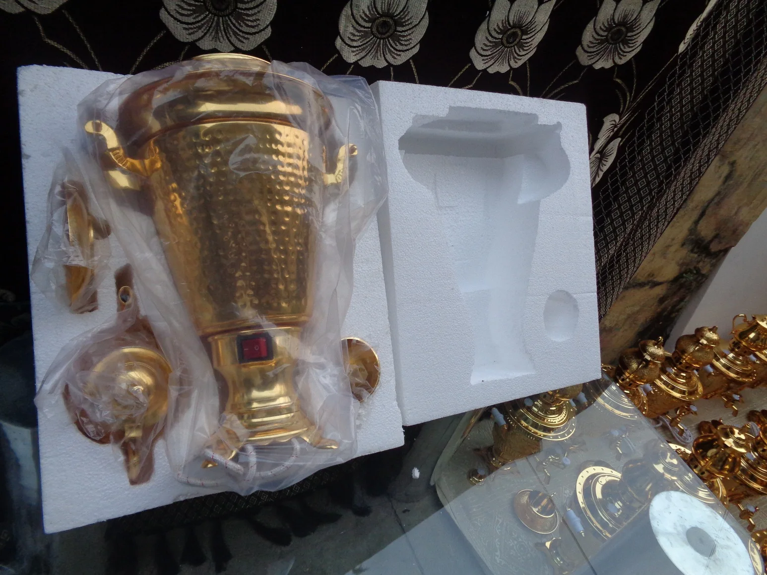 High Quality Turkish Brass Hammer Samovar 2 Type Wholesale
