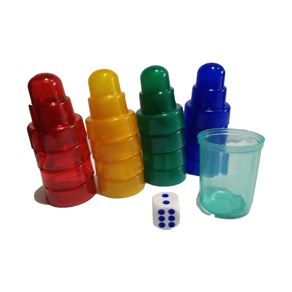 Ludo Dice And Tokens 1" Inch Multi-color Pawns Pieces For Board Games ...