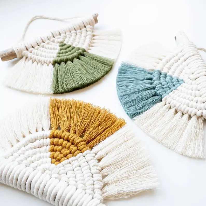 Macrame Wall Hangings Multi Color Macrame Handmade Wall Decor Boho ...