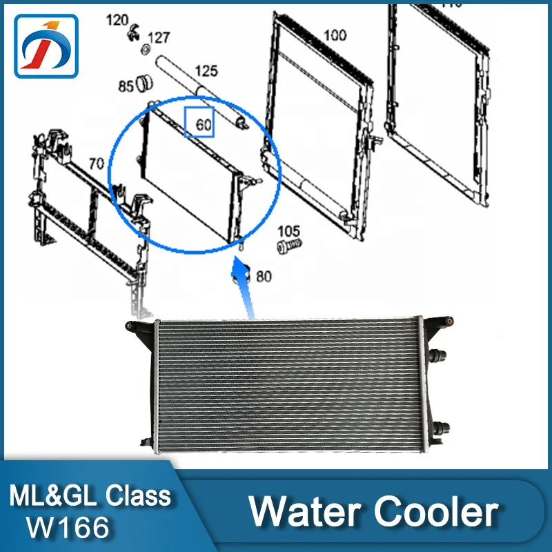 2012 2016 ML&GL Class ML500 GLS63 GL450 Water Cooler Radiator for ...
