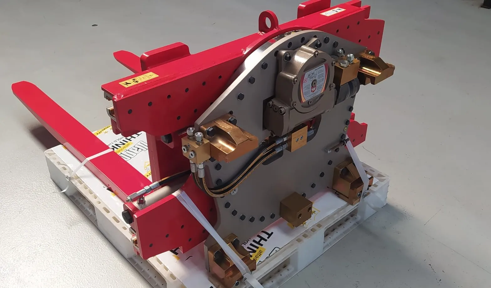 360 Degree Rotating Fork Clamps For Forklift Attachment Wagger ...