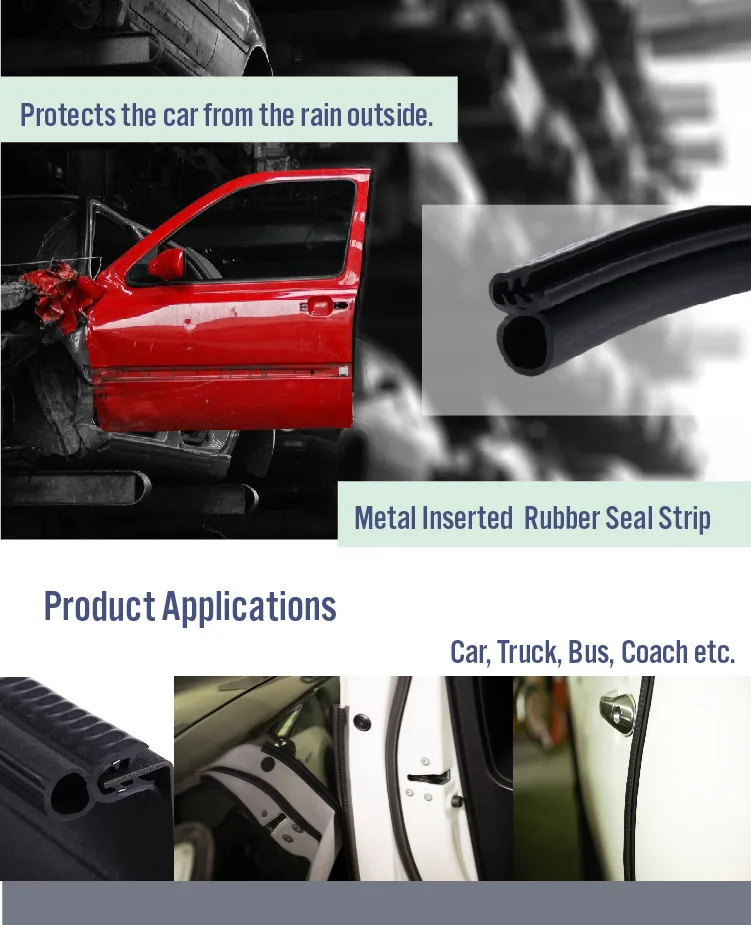 Waterproof Plastic Rubber Car Door Guard Edge Protection Seal Strip ...