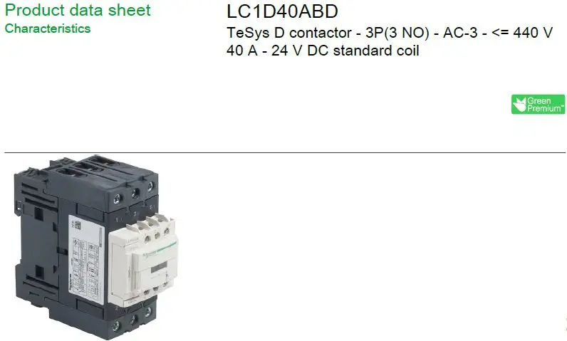 New And Original Lc1d40abd 40a 24vdc 3p Schneider Dc Magnetic Contactor - Buy Lc1d40 Dc 24v ...