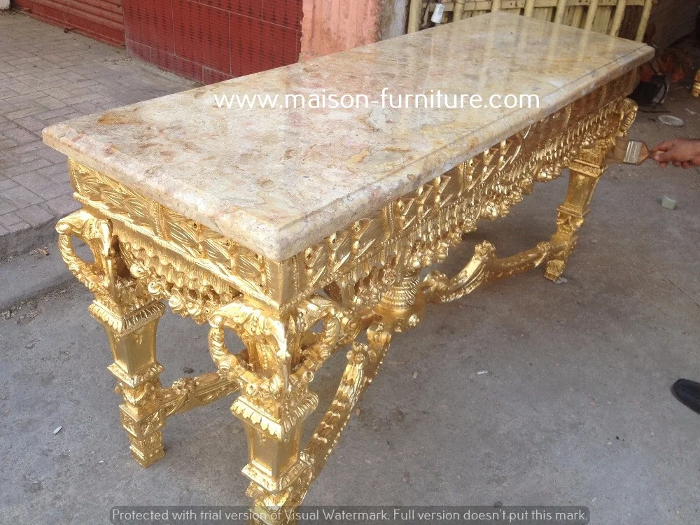 Gold Marble Console Table - Luxury & Stability Redefined