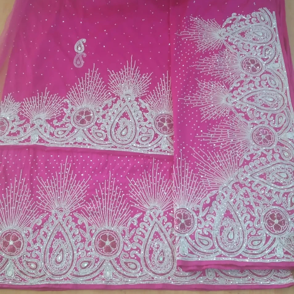 Beaded Silk George Wrappers Gele Asoke Headties Multicolor African ...