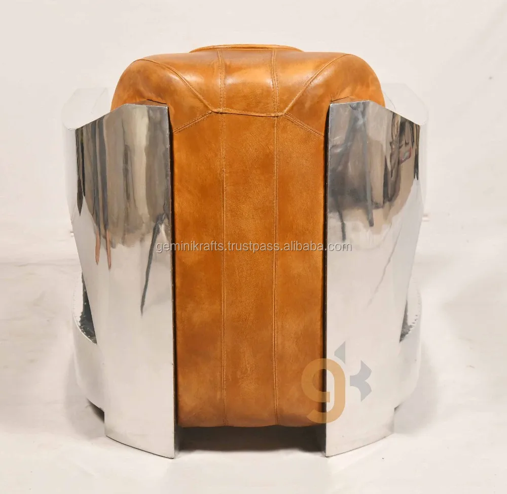 American Loft Style Aviator Genuine Buff Leather Aircraft Sofa Chair ...