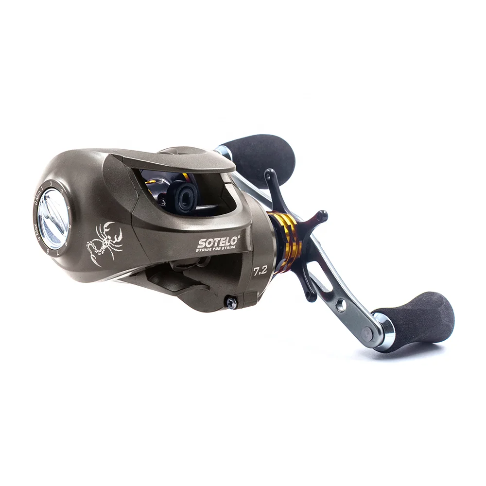 9+1BB Baitcasting Reels High Speed 7.2:1 Sotelo Scorpio Carbon Drag 8KG ...