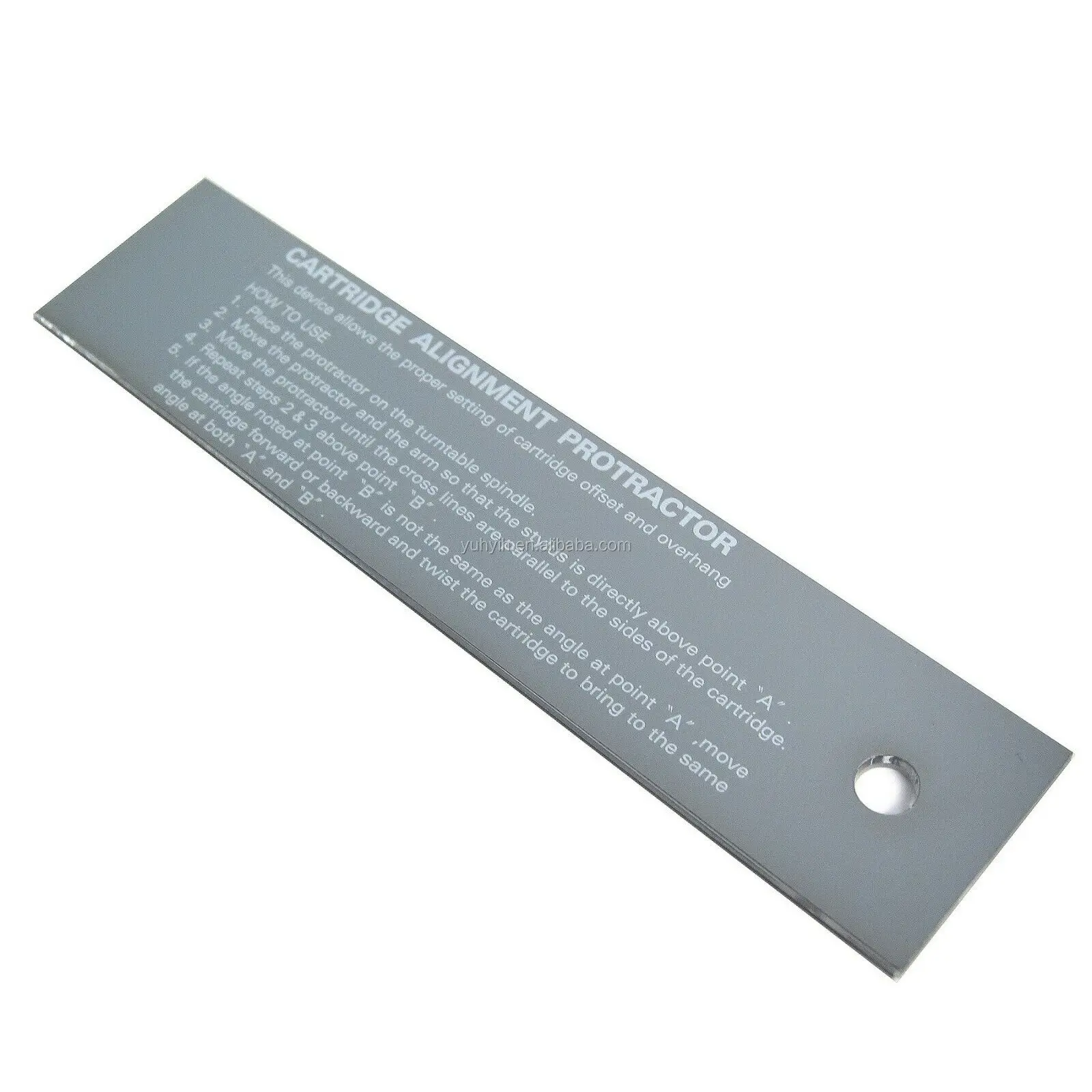 Two Point Cartridge Alignment Protractor for Turntables