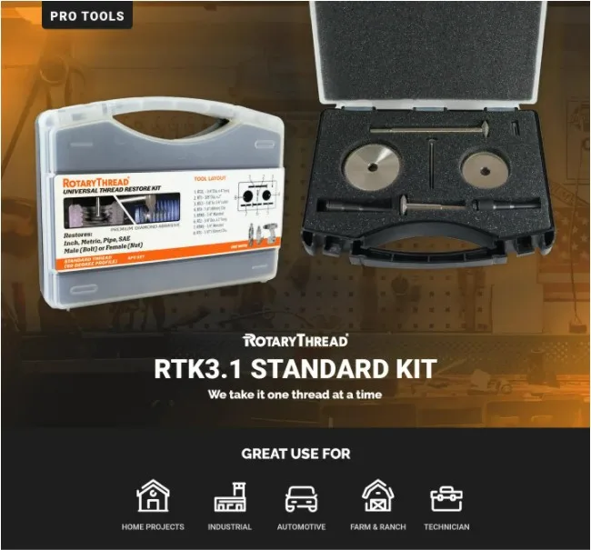 Rotary Thread RTK3.1 Standard Kit - Quick Thread Restoration