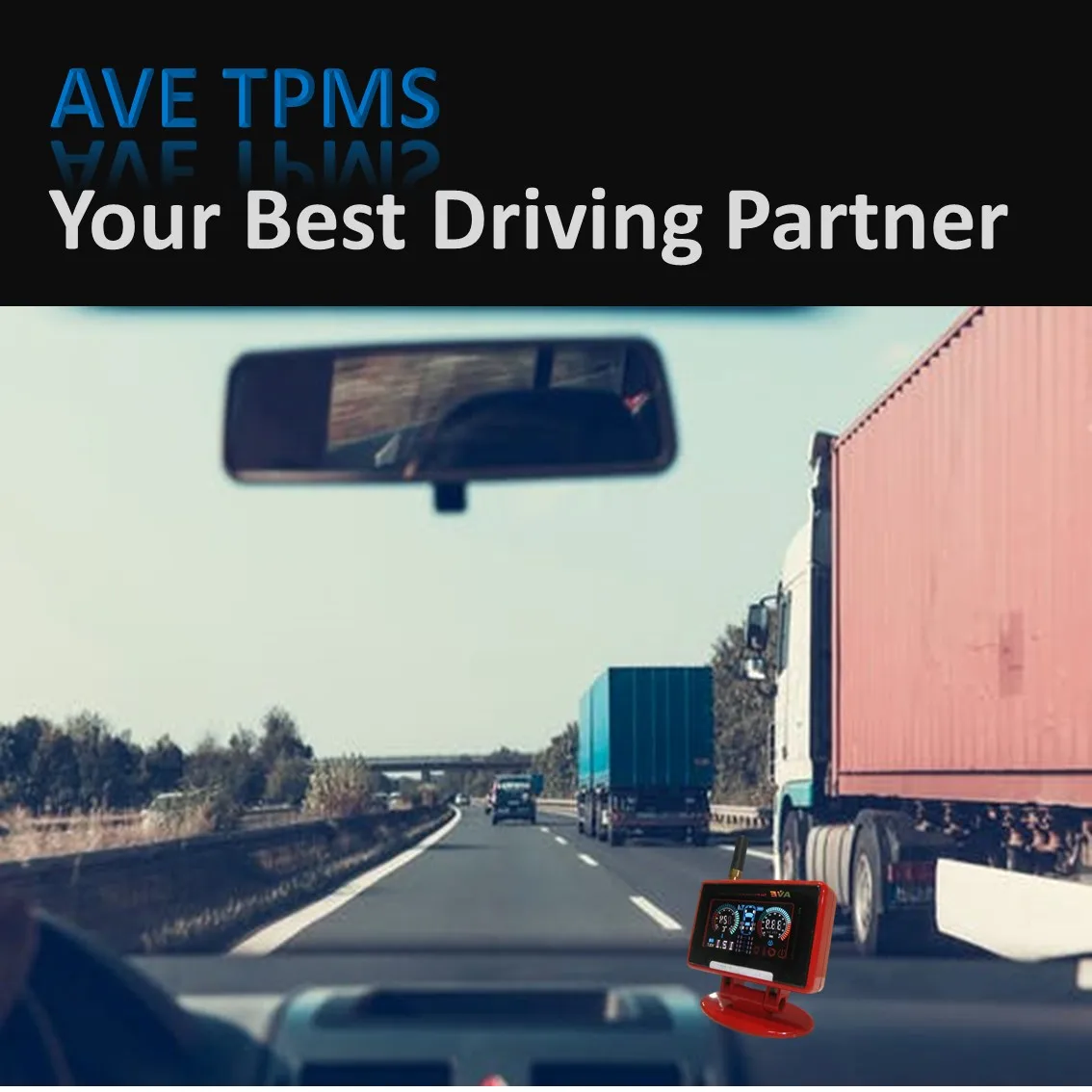 TPMS AVE Color LCD for Car+trailer - Reliable Pressure Monitoring