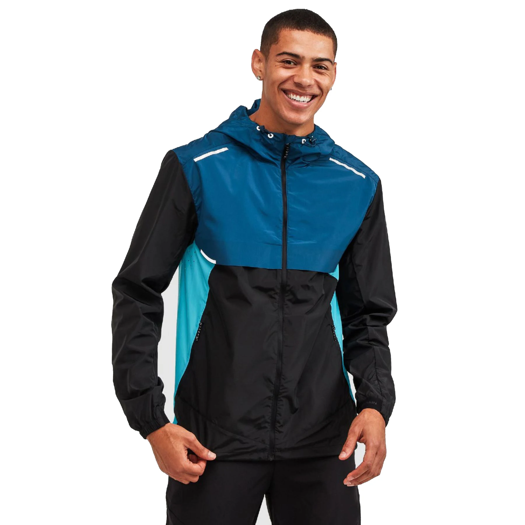 Custom Plain Black Long Sleeves Windbreaker Coaches Jacket For Men ...