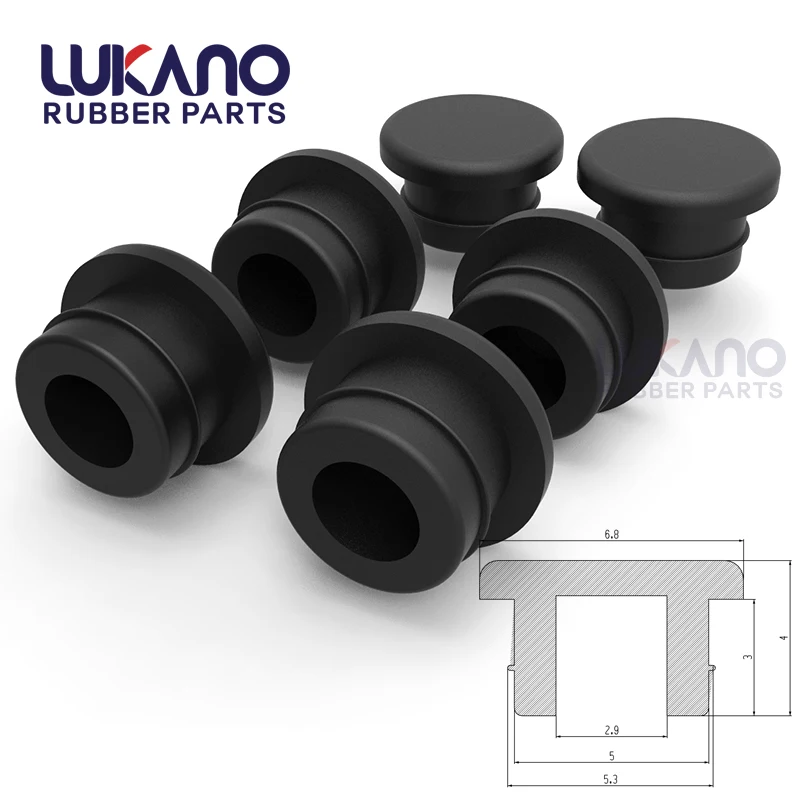 5mm Food Grade Environmental Protection Slot Small Rubber Hole Plugs