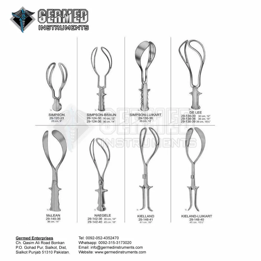 Stainless Steel Simpson Luikart Obsteterical Forceps 36cm / Simpson ...