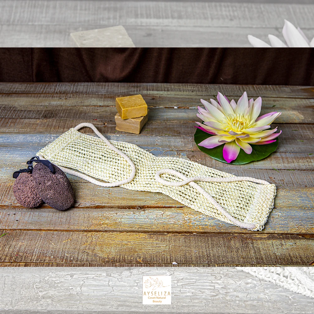 Sisal Gant Exfoliant Back Strap Remove Dead Skin From Body Bath Back ...
