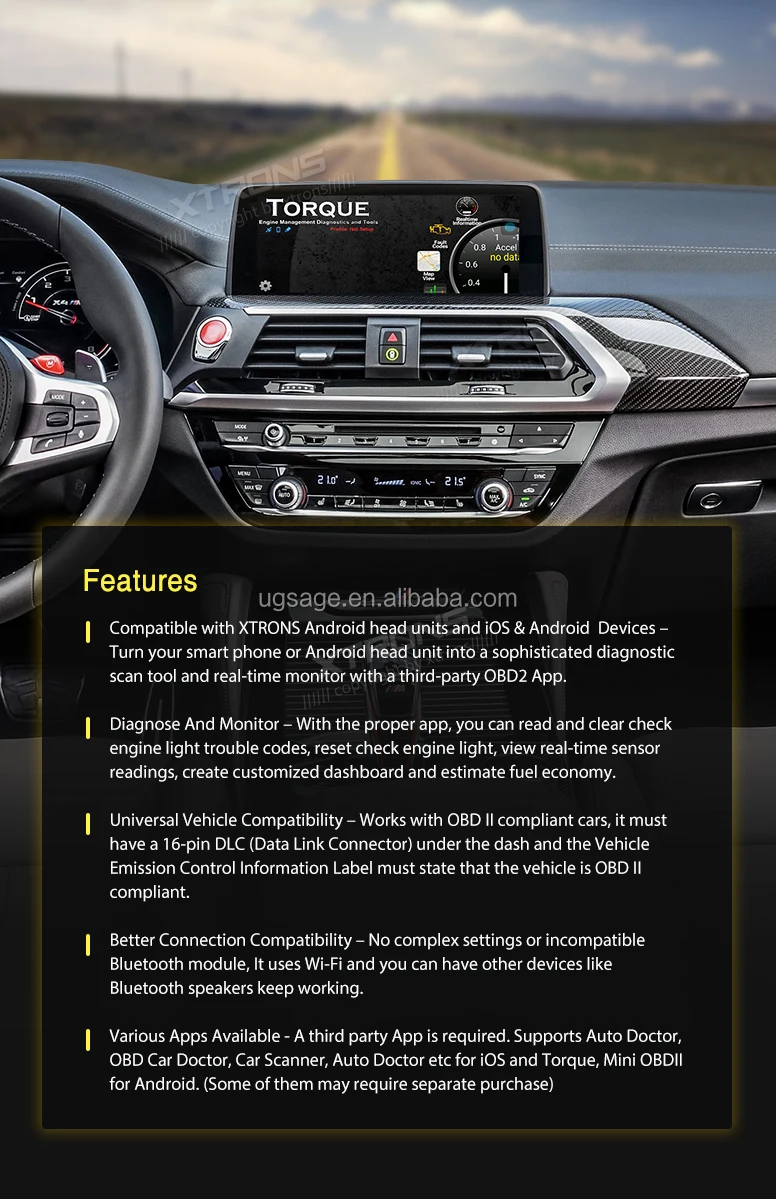 XTRONS Wi-Fi OBD2 Diagnostic Scanner Tool for Car | Wholesale